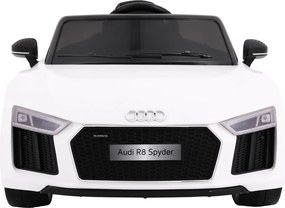 Ramiz Elektrické autíčko Audi R8 Spyder pro děti bílé + dálkové ovládání