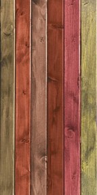 Fototapeta Wood Plank Red S-141 | 110 x 220 cm