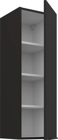 ARIA cc | horní skříňka 30 G-90 1F policová | 30 cm | VYSOKÁ | ANTI FINGERPRINT povrch | černá