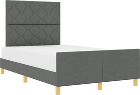 Rám postele s čelo Tmavě šedá 120 x 200 cm textil 3344796