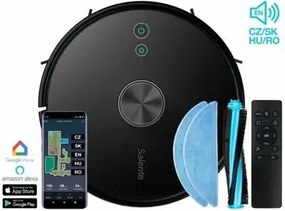 Salente L6 černá / robotický vysavač / suché + mokré vysávání / lasero