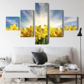 Vícedílný obraz 3D Pole Narcisů Nedostatek Nedostatek Plátno Canvas 150x90