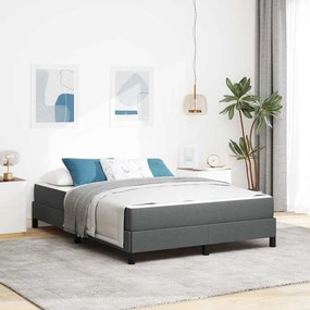 Postel s boxspringem Tmavě šedá 140 x 200 cm textil 3398494