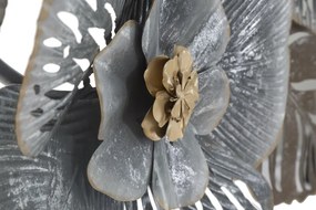 Kovová nástěnná dekorace Greys 157,5x66,5 cm šedá/zlatá