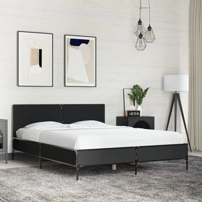 Rám postele černý 120 x 190 cm kompozitní dřevo a kov 3280022