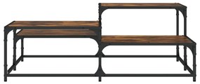 Konferenční stolek kouřový dub 107x107x40 cm kompozitní dřevo - Default Title