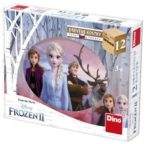 Dino dřevěné kostky Frozen II, 12 kostek