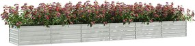 Zahradní vyvýšený záhon 480x80x45 cm pozinkovaná ocel stříbrný 316901