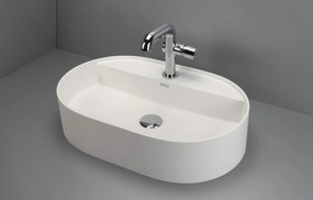 Deante Silia, granitové umyvadlo na desku 550x350x125mm, bílá matná, DEA-CQS_AU6B
