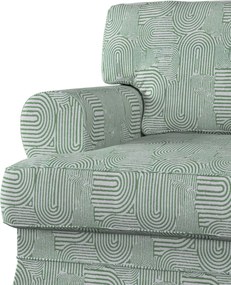 Potah na křeslo IKEA Ekeskog barva zelená látka pletený vzor, vzorované