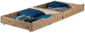 Set dvou borovicových zásuvek k posteli Vipack Pino 97,5 x 88,5 cm