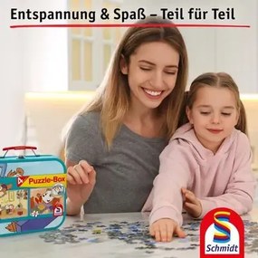 SCHMIDT Puzzle Bobo Plch 4v1 / 26+26+48+48 dílků / plechová krabička