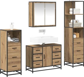 Sada koupelnového nábytku 4 ks Artisanový dub Kompozitní dřevo 3402567