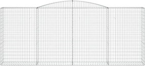 Klenuté gabionové koše 8 ks 400x50x160/180cm pozinkované železo 3147041