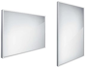 Nimco Zrcadla - Zrcadlo s LED osvětlením, 100x70 cm, hliník ZP 13004