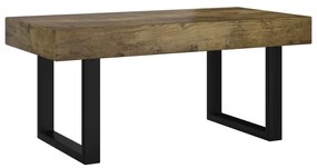 Konferenční stolek Galway - 90x45x40 cm | tmavě hnědý a černý