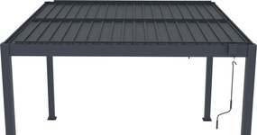 Bioklimatická pergola G21 Austin 3x3 m, antracitová hliníková