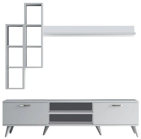 Bílá TV sestava 180x48 cm Veronica – Kalune Design