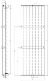 Sapho Magnifica otopné těleso 608 x 1806 mm bílá s texturou IR137