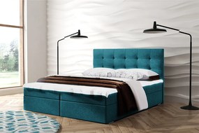 Eka Kontinentální čalouněná postel OSLO (90x200 cm) Barva látky Trinity: Světle modrá (Trinity 2322)
