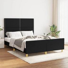 Rám postele bez matrace černý 140 x 190 cm textil 3124970