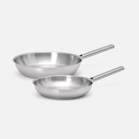 Fabini Sada pánví Core Standard, ø 26 cm + ø 30 cm, 2 díly - Nerezové beznýtové pánve z jednovrstvé nerezové oceli