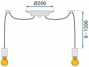 Stropní svítidlo Spider 6