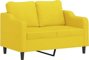 3dílná sedací souprava s polštáři světle žlutá textil 3201831
