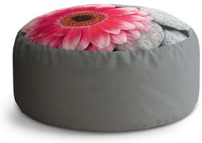 Sablio Taburet Circle Gerbera na kamenech: 38x48 cm