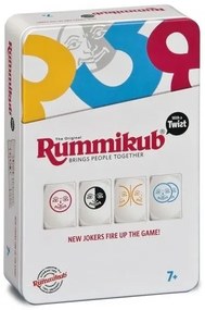 Společenská hra rummikub twist mini - plechovka