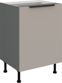 Kuchyňská linka ARIA ta | 300 + 180 cm | UNI dvířka | výška 251 cm | EXTRA VYSOKÁ | ANTIFINGER povrch | antracit/béžová