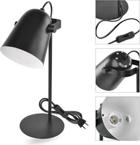 EMOS Černá stolní lampa Nina pro žárovku E27 Z7642B