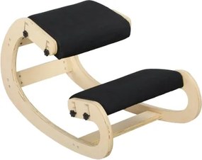 HOMCOM kolenní židle, ergonomická dřevěná houpací židle, nastavitelná kolenní židle pro domácí kancelář