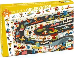 DJECO Puzzle Observation: Rallye / 54 dílků / 61x38 cm