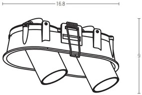 Zambelis Z11207-W - LED Podhledové bodové svítidlo 2xLED/7W/230V CRI90 bílá