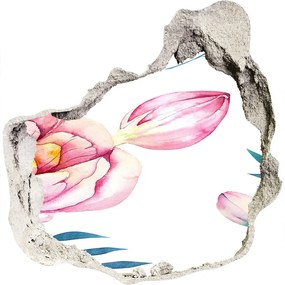 Wallmuralia Fototapeta díra na zeď 3D Květinový vzor 75x75 cm