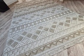 HU Moderní béžový koberec Boho 086-B Rozměr: 60x100 cm