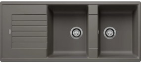 Blanco Zia 8 S, silgranitový dřez 1160x500x190 mm, 2-komorový, šedá vulkán, BLA-527392