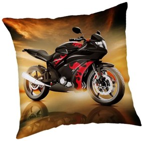 Jerry Fabrics Polštářek Motorka Red 40x40 cm