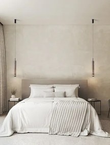 LED černo-šedý designový lustr Bento