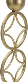 Kovový svícen Star 32 cm zlatý/mramor