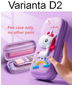 Dívčí školní pouzdro (penál) - Jednorožci/zvířátka Varianta: Varianta D2