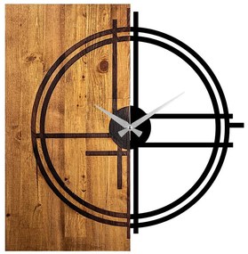 Asir Nástěnné hodiny 58x56 cm 1xAA dřevo/kov AS1479
