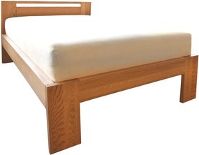 Dubová postel Mono Klasik 4 cm masiv průběžný
