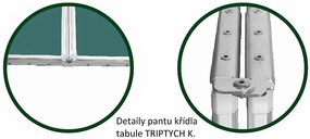 Magnetická tabule pro popis fixem TRIPTYCH K 180 x 120 cm - 180 x 120 cm, bílá