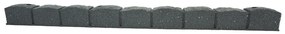 Dekorativní zahradní obruba Roman Stone šedá 120 cm, gumová (včetně hřebů) MHEU5000078