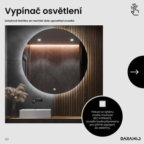 Kulaté zrcadlo do koupelny s LED osvětlením E4