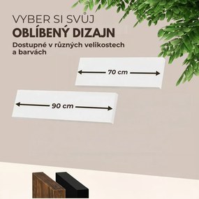 Nástěnná police FIGO + konzole, 90cm, bílá Casaria