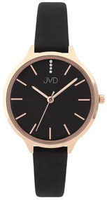 Dámské módní designové hodinky JVD JZ201.6 s řemínkem z pravé kůže
