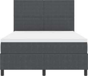 Postel s boxspringem s čelo Tmavě šedá a bílá 160 x 200 cm 3337564